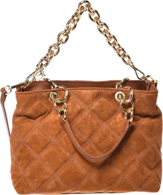 Baldinini Femme, Sacs, Brun, Taille: ONE Size Quilted Suede Handbag