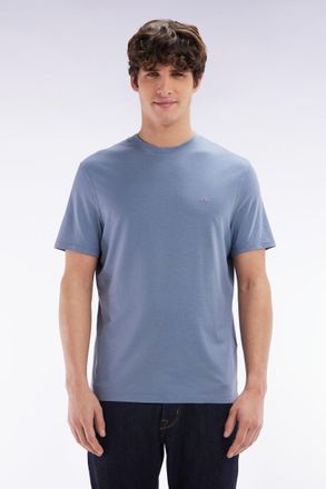 Eden Park T-shirt Manches Courtes Gris Coupe Droite