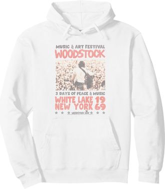 Woodstock Chimes Woodstock Crowd Poster Pullover Hoodie