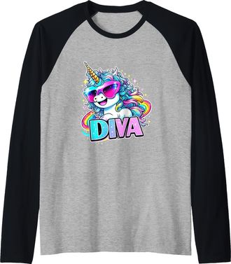 DIVA Einhorn Pegasus Diva Raglan