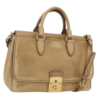 Miu Miu Pre-owned Leather Handbag - - Pre-owned - Damen - Beige - ONE SIZE