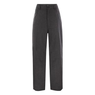 Fabiana Filippi 5-Pocket Nadelstreifenhose aus Schurwolle - - Trousers - Damen - Grau - M