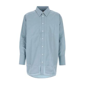 Ami Hellblaues Baumwollknopfhemd - - Shirts - Herren - Blau - S