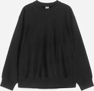 Arket Lockeres Sweatshirt In Schwerer Qualit&auml;t -Schwarz