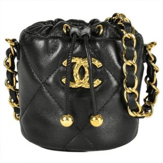 Chanel Sac Seau en Cuir Pre-owned - Femme - Pre-owned - Noir - Taille: ONE Size
