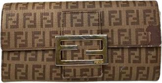 Fendi Portefeuille Baguette Pre-owned - Femme - Pre-owned - Brun - Taille: ONE Size