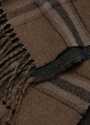 Mango Schottenkaro-Schal mit Fransen khaki - Herren - Einheitsgr&ouml;&szlig;e - MANGO MAN