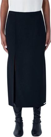 Sportmax Femme, Jupes, Noir, Taille: 38 FR Wool Skirt