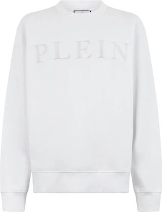 Philipp Plein Sweatshirt Ls Logo - - Sweatshirts & Hoodies - Herren - Wei&szlig; - L