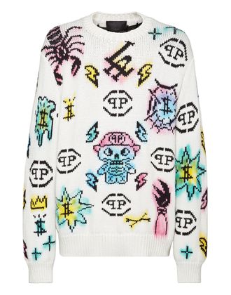 Philipp Plein Rundhalspullover Monogram