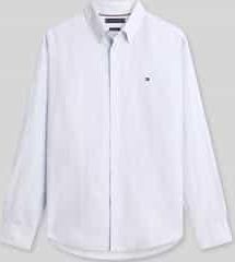 Tommy Hilfiger Regular Fit Freizeithemd aus Baumwoll-Leinen-Mix