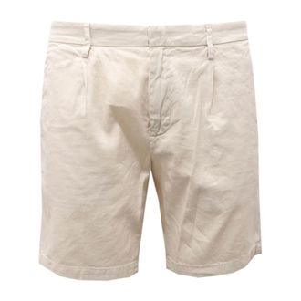Dondup Homme, Shorts, Blanc, Taille: W29 Shorts en Lin Fabriqués en Italie