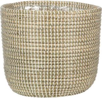 Scheurich Seegras 32, Korbgefäß/Korb-Pflanzgefäß/Korbtopf aus Seegras Farbe: White, 32 cm Durchmesser, 30,5 cm hoch, 26,9 l Vol