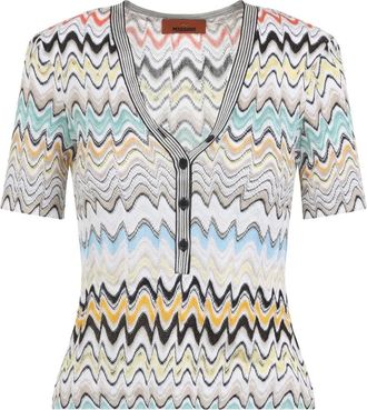 Missoni Haut en maille &agrave; manches courtes - Femme - Pulls - Multicolore - Taille: 34 FR