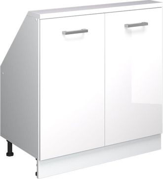 Vicco Dachschr&auml;genschrank Rion, Wei&szlig;/Wei&szlig; Hochglanz, mit 2 T&uuml;ren, Vicco