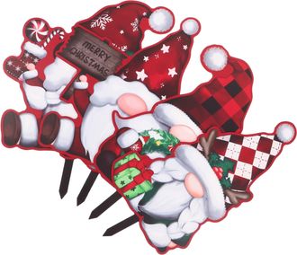 Cabilock 4 Stück Teiliges Weihnachtsgarten-steckset mit Elch Rentier-Motiven Wetterfeste Winter-hofschilder für Vielseitige Außen-Dekoration von Garten Terrass