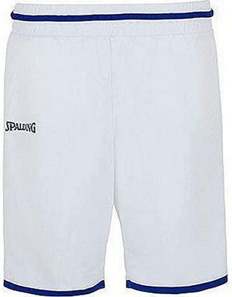 Spalding Move Femme Shorts, Blanc/Royal, FR (Taille Fabricant : XL)