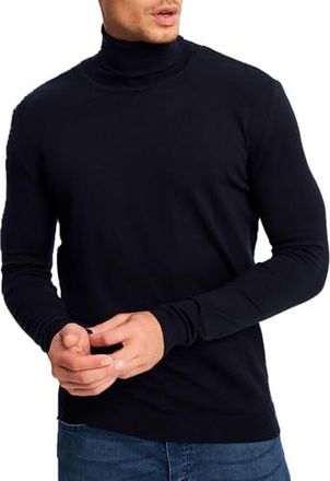 LEIF NELSON Pull à col roulé en maille fine pour homme - Pull en tricot léger avec col roulé - Pull élégant pour lautomne et lhiver - Pull pour homme pour les loi