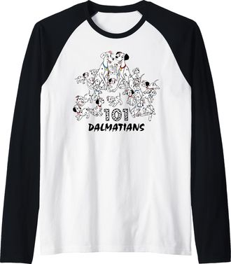 Disney 101 Dalmatiner Group Shot Logo Raglan