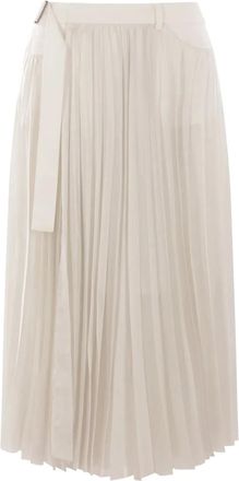 sacai Rock mit aufgesetzten Taschen - Wei&szlig;