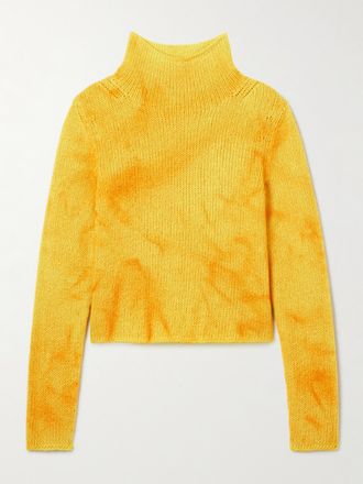 Gabriela Hearst Daina Stehkragenpullover Aus Kaschmir Mit Batikmuster - Gelb