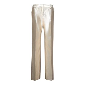 Tom Ford Femme, Pantalons, Jaune, Taille: 38 FR Metallic Low Waist Pantalons