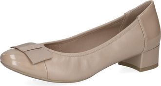 Caprice Damen Pumps Lack mit Blockabsatz, Beige (Beige Comb I), 40.5 EU