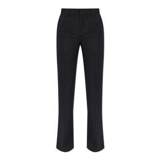 Balmain Wollhose mit Bundfalten - - Trousers - Damen - Schwarzk - L