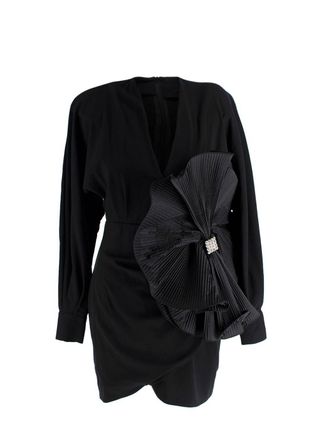 Alessandra Rich Black Embellished Mini Dress Size XS