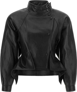 Balmain Blouson En Cuir - Noir