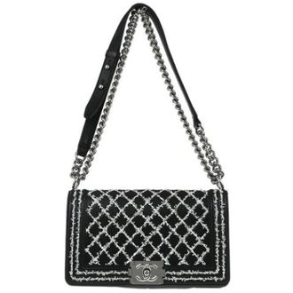 Chanel Sac bandouli&egrave;re vintage Pre-owned - Femme - Pre-owned - Noir - Taille: ONE Size