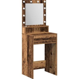 vidaXL Schminktisch mit Regal Altholz 50 x 41 x 135 cm Holzwerkstoff vidaXL