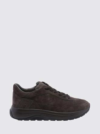 Hogan Baskets Hi-Light en cuir de veau velours avec logo H ton sur ton