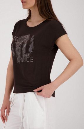 Monari T-Shirt Shirt Schmuck Regular fit mit Strasssteinen