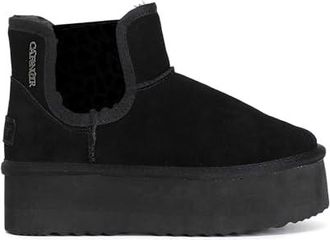 Caf&egrave;noir Bottine En Daim Avec &Eacute;lastique, Pour Femme, Couleur Noir, Taille 42