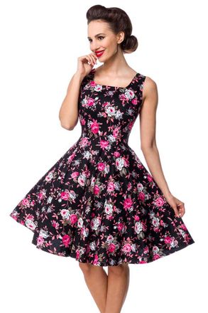 Belsira Retro Vintage Kleid mit Rosen S