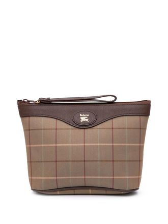 Burberry pochette à motif Vintage Check 20e siècle - Marron