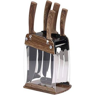 San Ignacio Moncayo Messer-Set, 6-teilig, Edelstahl, Braun