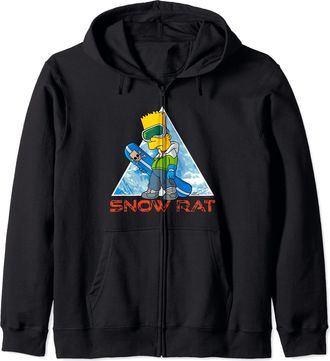 The Simpsons Bart Simpson Snowboarding Snow Rat Kapuzenjacke