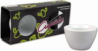 Take 2 Germany Take2 Cupido, 2-er Set, Porzellan Eierbecher, wei&szlig;, 6 x 13 x 3.7 cm