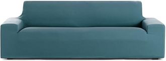 Eysa Bi-elastischer Sofabezug für 2-Sitzer, Smaragdgrün, Design Harlem
