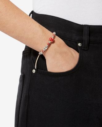 Isabel Marant Bracelet Janis - Femme - Rouge-argent&eacute; - Isabel Marant