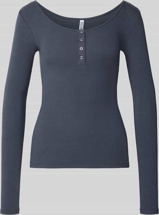 Pieces Slim Fit Langarmshirt aus Baumwoll-Mix Modell KITTE