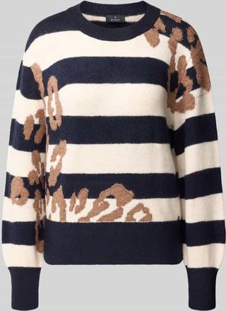 Monari Regular Fit Strickpullover aus Viskose-Mix mit Streifenmuster