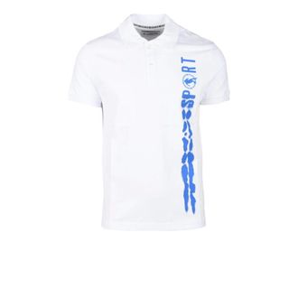 Dirk Bikkembergs Homme, Tops, Blanc, Taille: M Polo en Coton et &Eacute;lasthanne