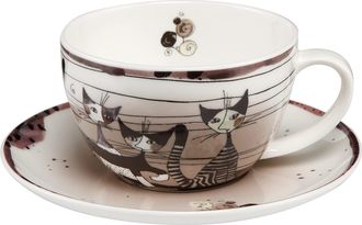 Rosina Wachtmeister Goebel Carota con amici - Tee-/Cappuccinotasse Rosina Wachtmeister Wohnaccessoires Bunt Fine Bone China 66860421