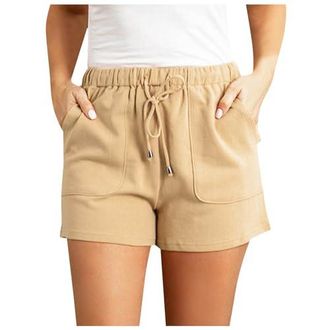 Generic Short Jean Mi Long Femme Jeans Ventre Marine Cuissard Temps L&eacute;ger Classique Soie Microfibre Decontracte Ceinture Normale Detente Abeille Pomme Am&eacute;rica