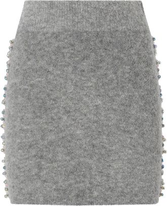 Pinko minijupe Believe à ornements - Gris