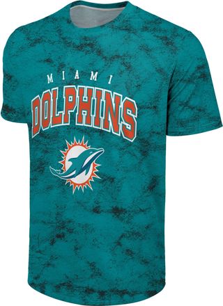 Foco NFL Herren-T-Shirt, offizielles Lizenzprodukt, gro&szlig;es Logo, Wordmark, Camouflage, Game-Day, Team-Farbe, Rundhalsausschnitt, Miami Dolphins - Blaugr&uuml;n,