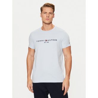 Tommy Hilfiger T-Shirt Tommy Logo MW0MW11797 Himmelblau Regular Fit